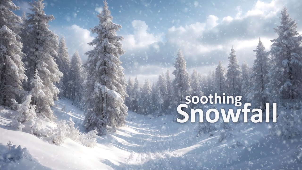 1 Hour of Snowfall in Snowy Woods. Soothing white ambience 2025 - YouTube