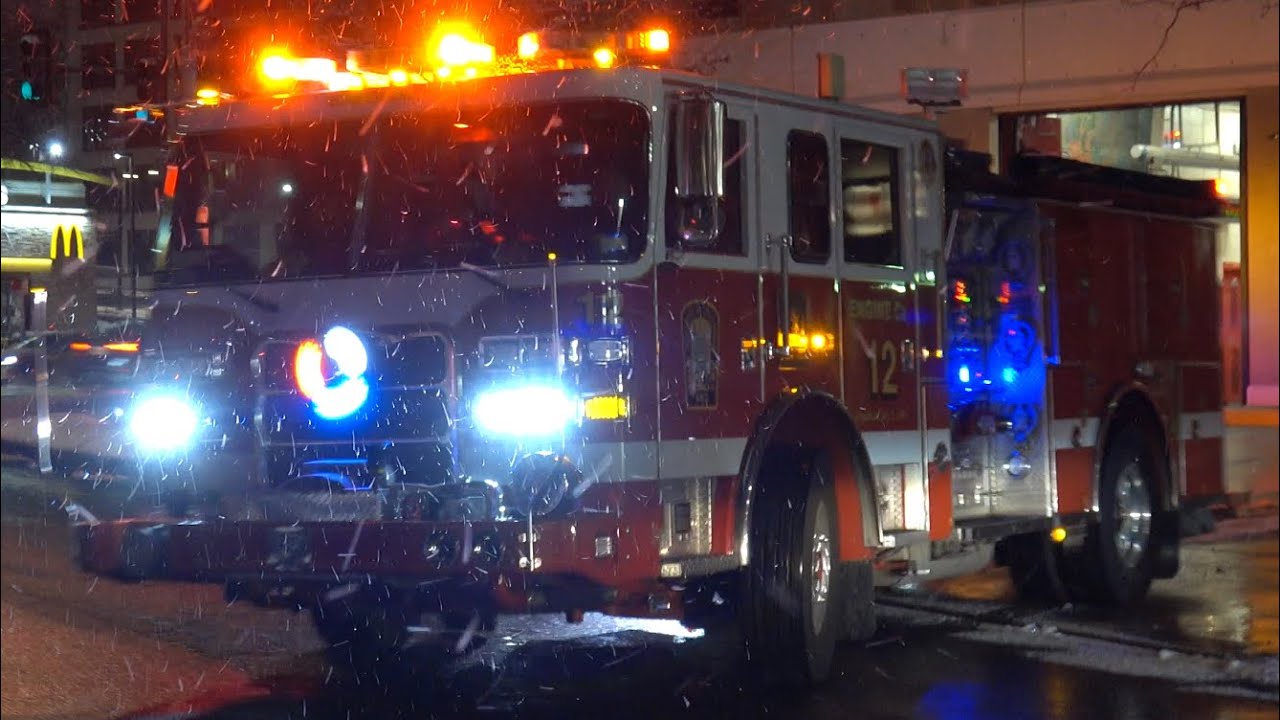 DCFD Engine 12 & Battalion Chief 1 Responding - YouTube