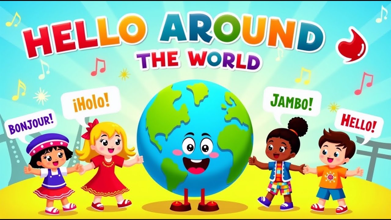 Hello Friends Around the World 🌍 | Kids Song on Saying Hello in ...