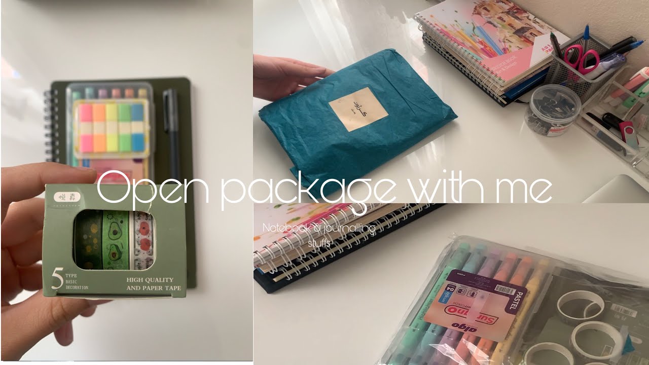 Open package with me !! “Dotbook pack “ Notebook | highlighters |cute ...