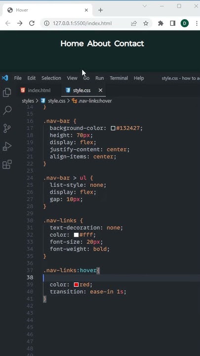 How to add hover effect to links using CSS - YouTube