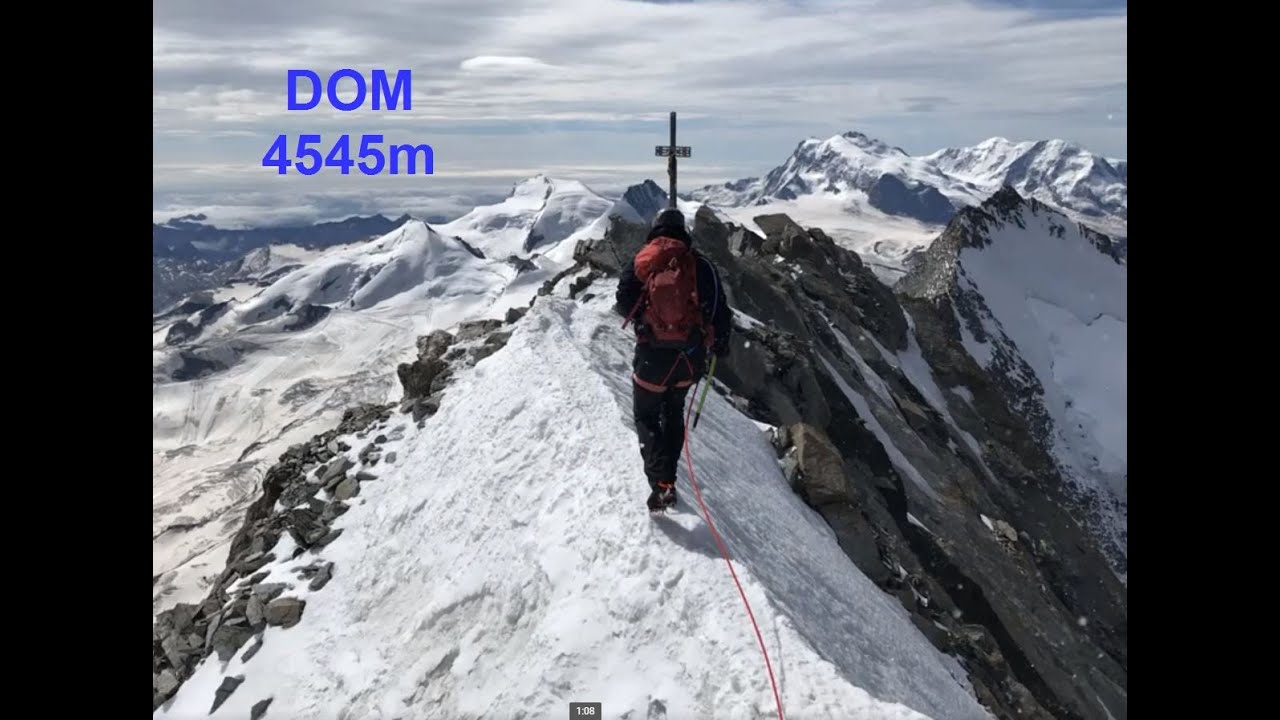 Dom mountain (Mischabel) 4545m Switzerland 2019/08 - YouTube