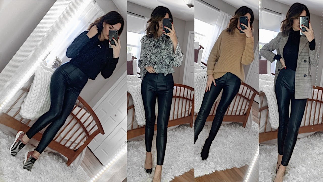 LEATHER LEGGING LOOK BOOK - YouTube