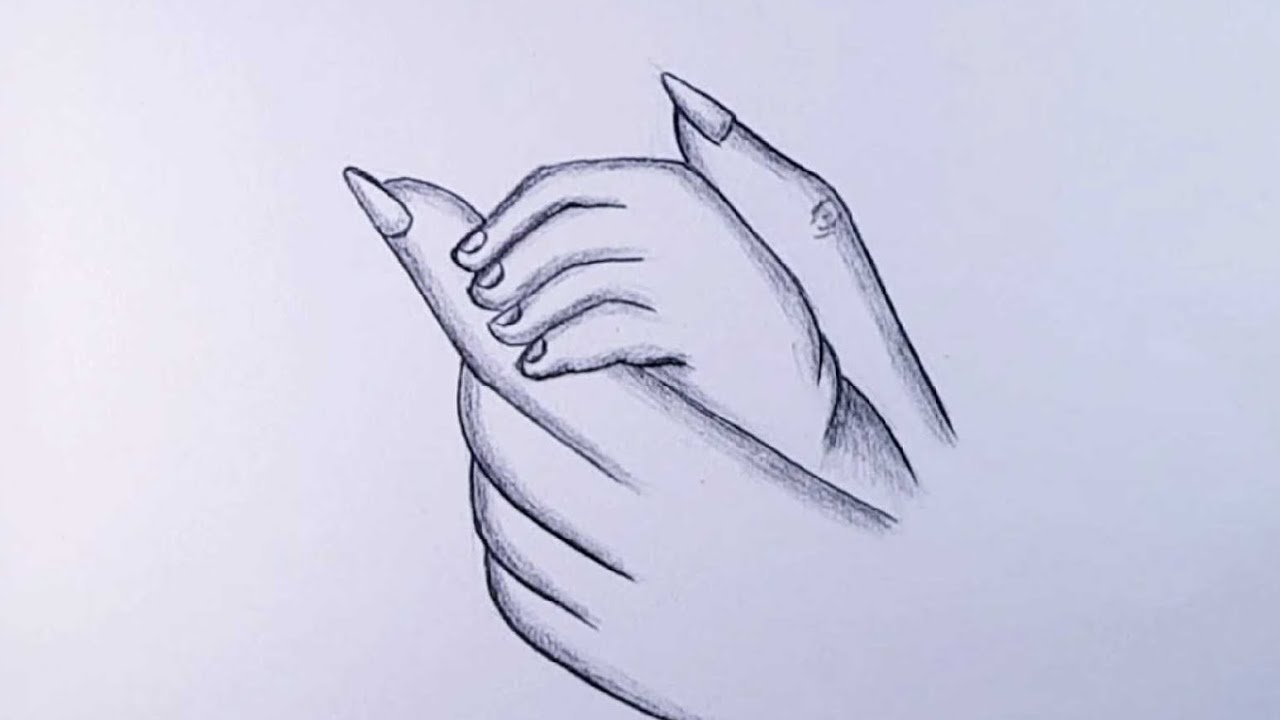 👨‍👦Drawing of a Baby Holding Hand of his Mother | How to draw Hand ...