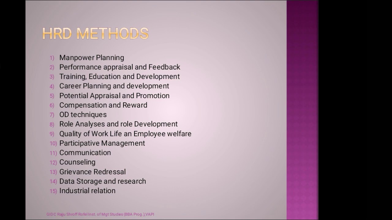 Methods of HRD - YouTube