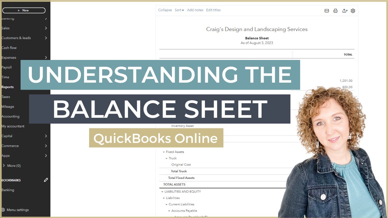 Balance Sheet Template Quickbooks