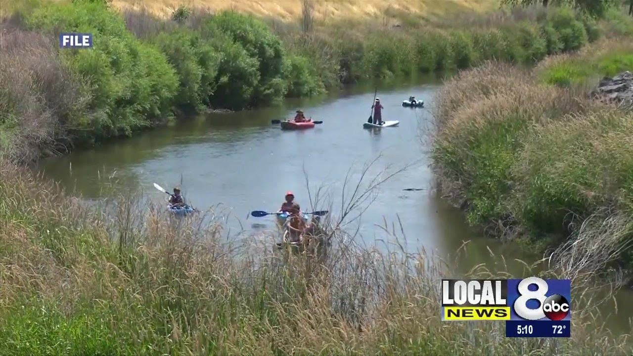 Concrete ramps put in on Portneuf River for floaters - YouTube