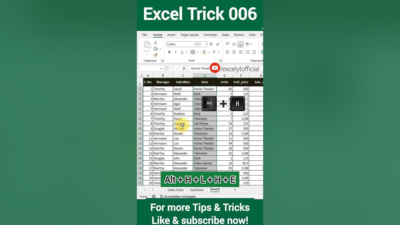 Highlight cells in Excel #excel #exceltips #excelshortcuts #exceltricks - YouTube