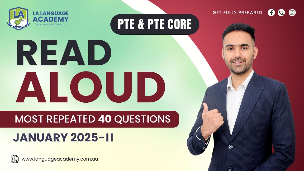Read Aloud | PTE & PTE Core Speaking | January 2025-II | Real Exam ...