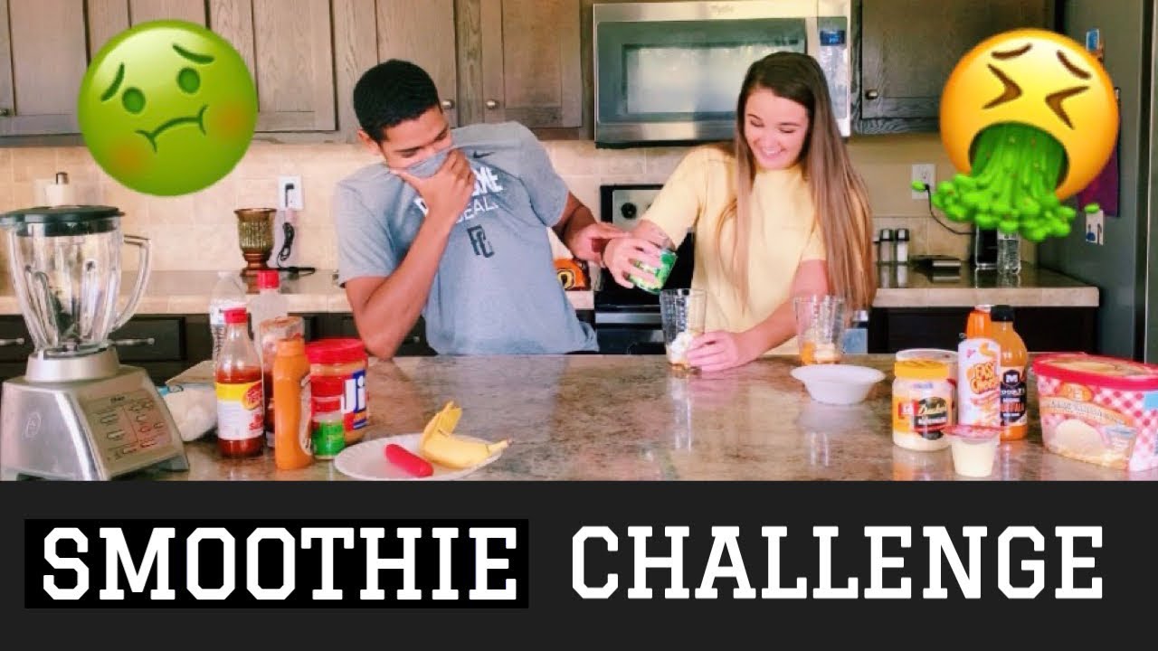 SMOOTHIE CHALLENGE!! (our first video!!) - YouTube