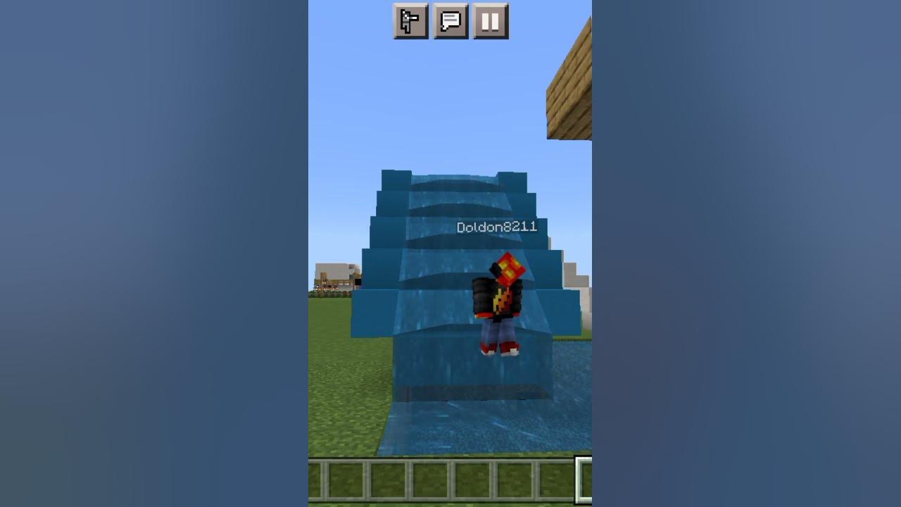 How to make a waterfall in minecraft? #minecarft #shortsfeed #waterfall ...