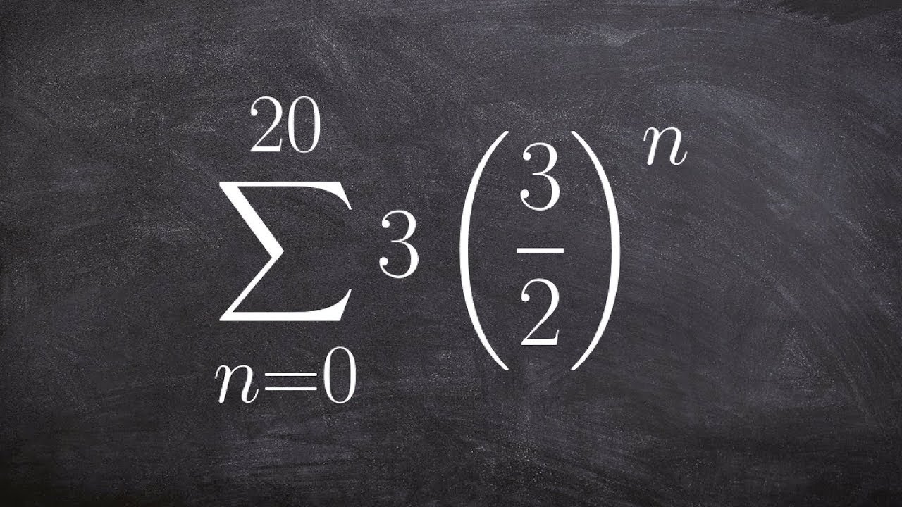 Learning To Find The Partial Sum Of A Geometric Series YouTube