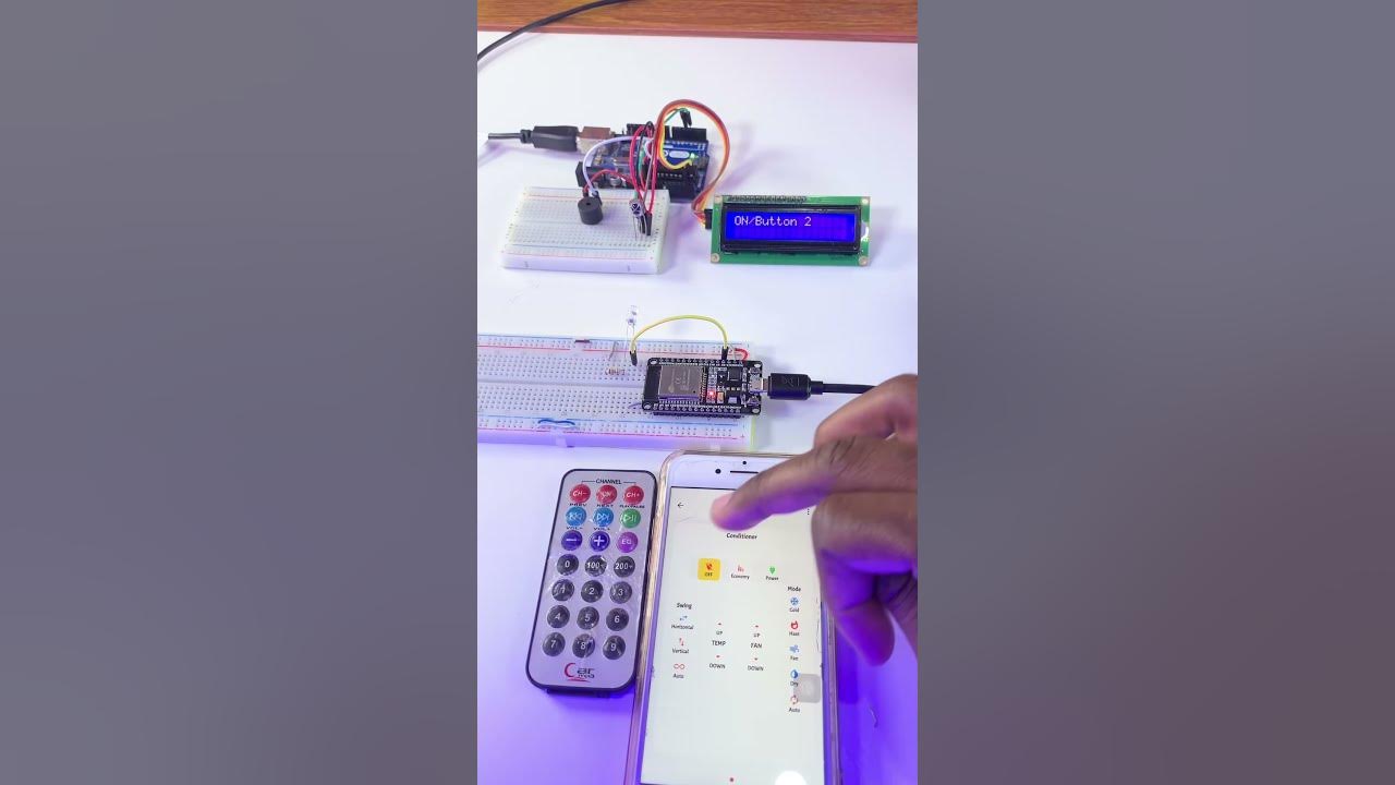 Controlling a Buzzer and an LCD Display using the KME SMART IoT App and IR Transmitter # ...
