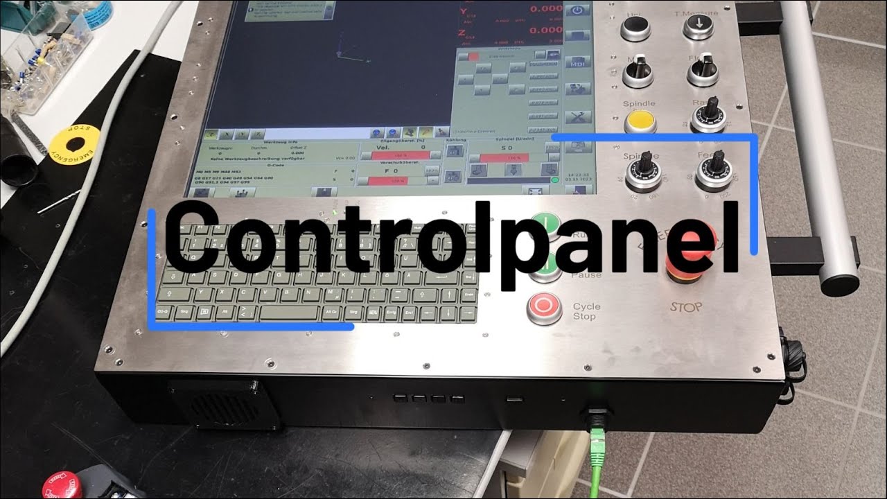 VMC Part 5 UHPC Mineral Casting CNC Mill DIY - Controlpanel HMI - YouTube