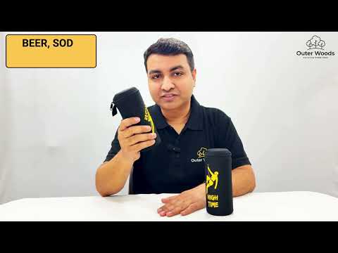 Outer Woods Can Sleeves with Zip Cap | Beer Cooler | Can Cover | Can Coozie | Can Bag - Hindi Video