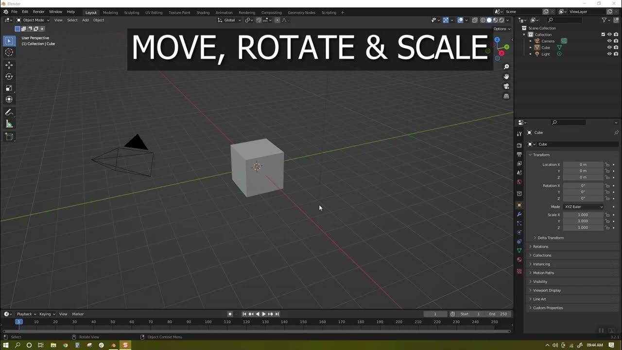 Move, Rotate, Scale, Duplicate in Blender - YouTube