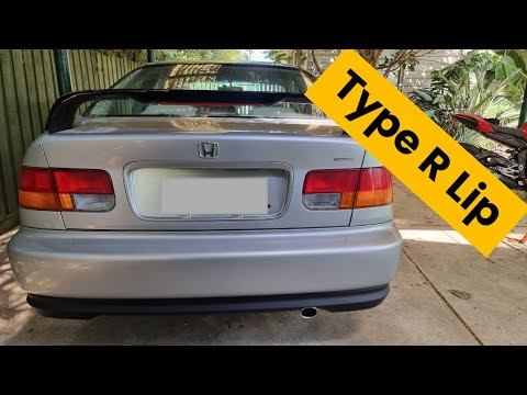 How To Install A Type R Rear Lip On A Civic - YouTube