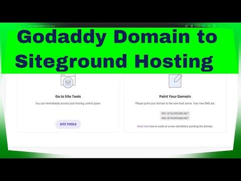 How to point Domain from Godaddy to Website on Siteground hosting - YouTube