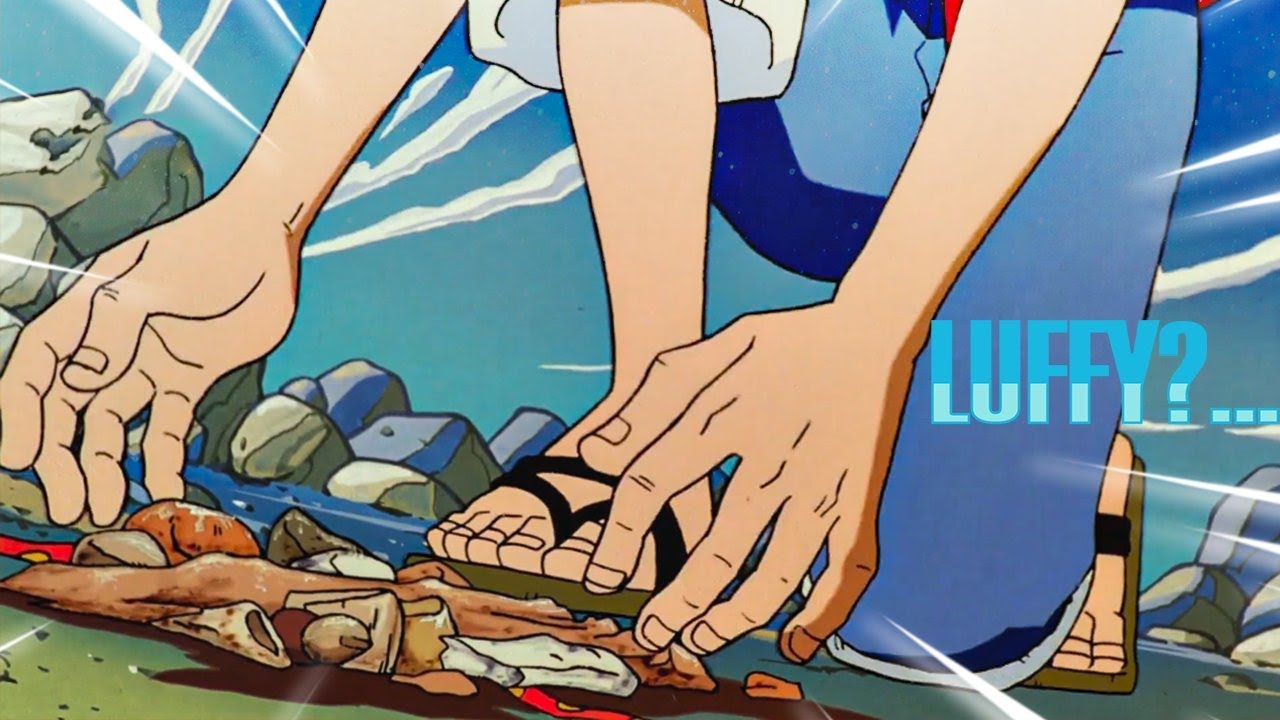 Luffy eats his friend's food that was stepped on the floor - YouTube