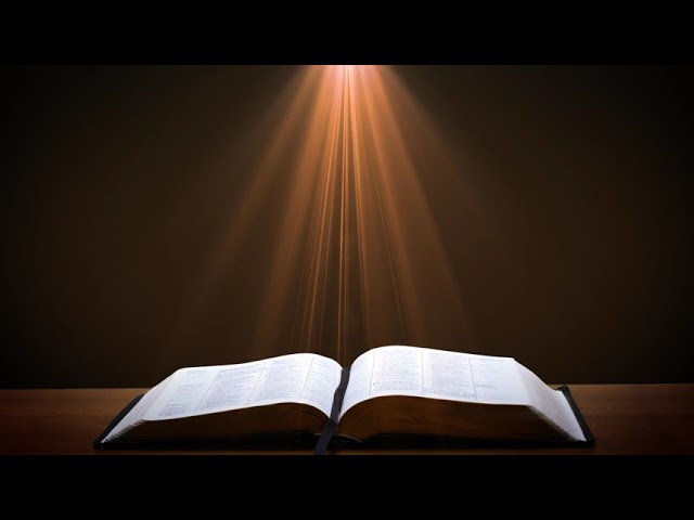 Open Bible With Cross Animated