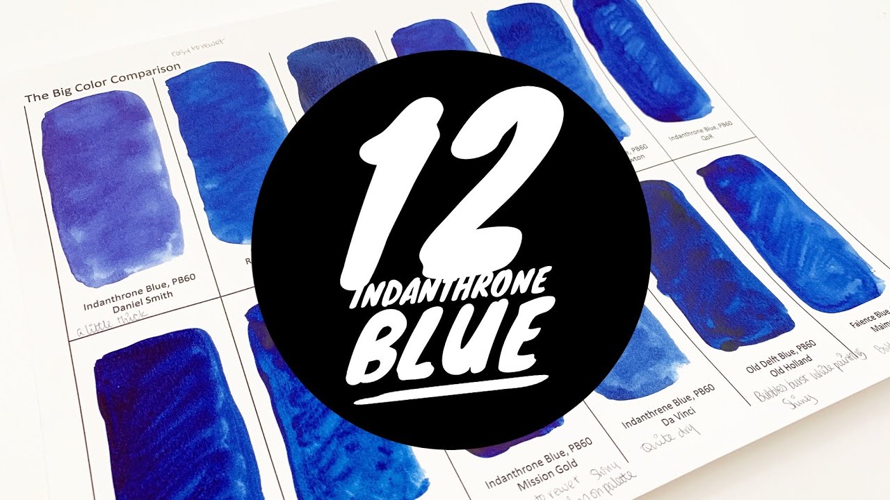 Colossal Color Showdown S2 Ep.9 - Indanthrone Blue | Comparing 12 ...