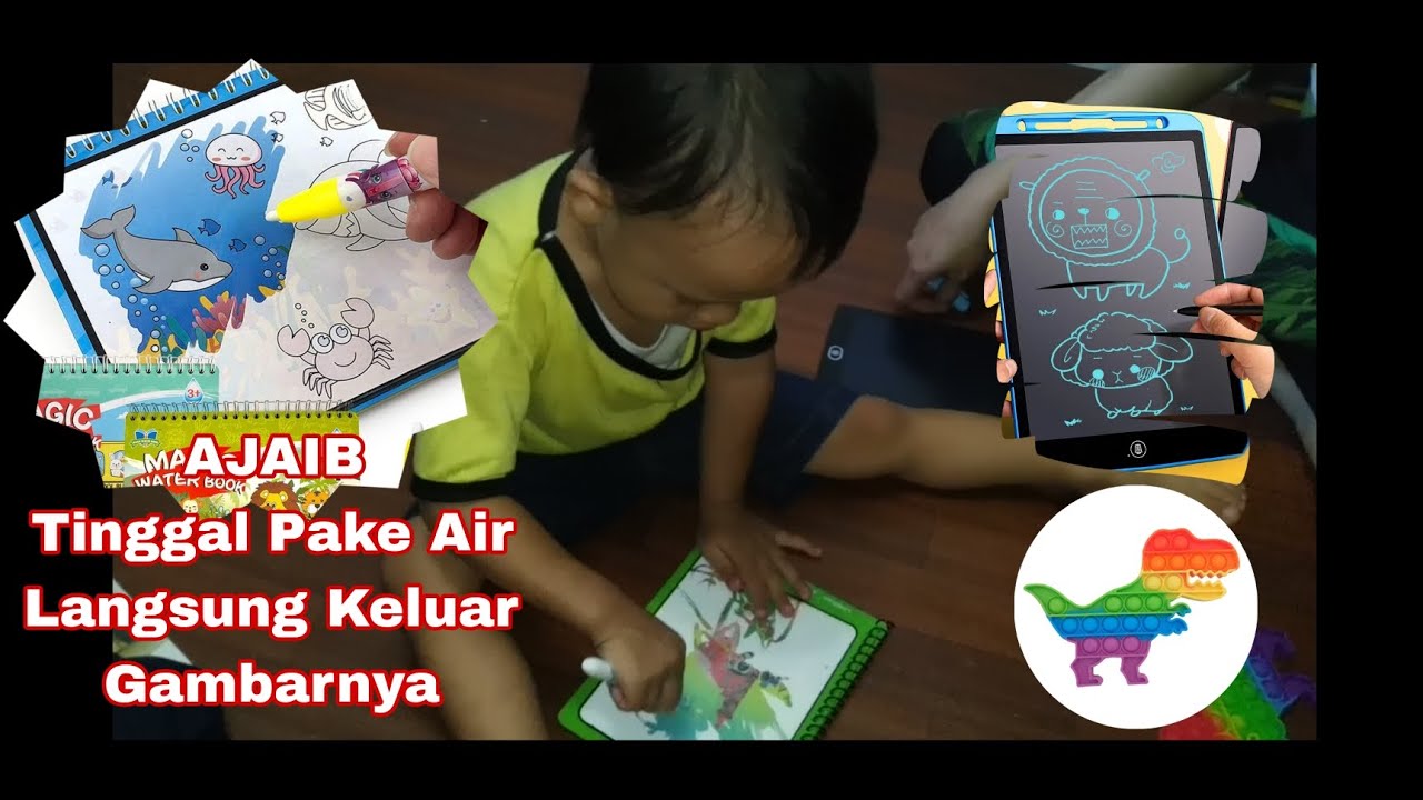 UNBOXING Mainan Baru | Magic Water Book | Pop It | Tab Anak | Toys ...