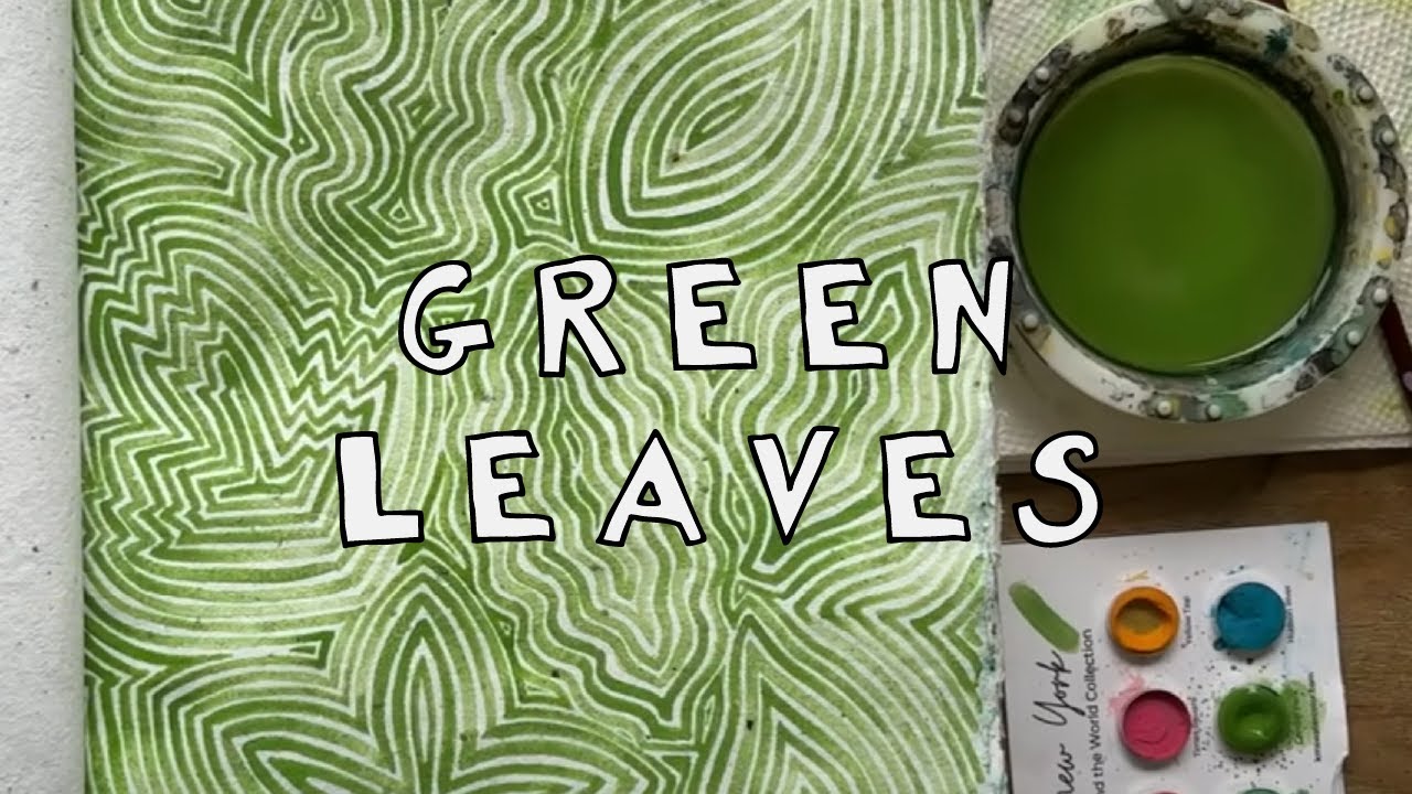 No Cuts Green Leaves Zentangle + Talking - YouTube