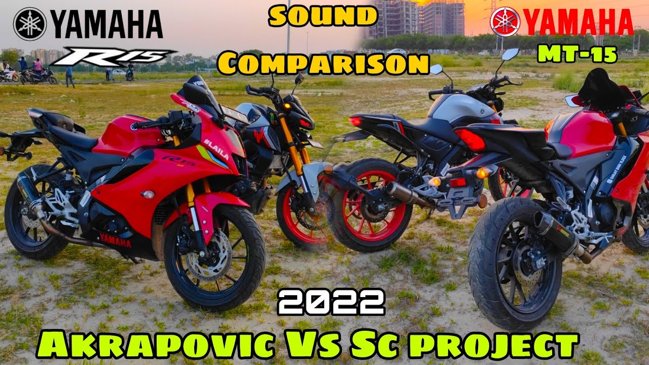 Yamaha R15 V4 Vs Mt 15 V.2O Sound Camparsion 🥵😦 || Akrapovic Vs Sc ...