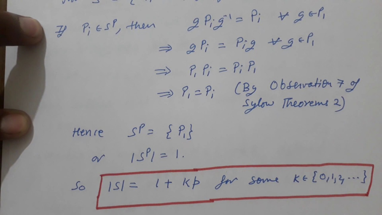 Sylow Theorems 4 || Proof of Sylow second and Third Theorem in English ...