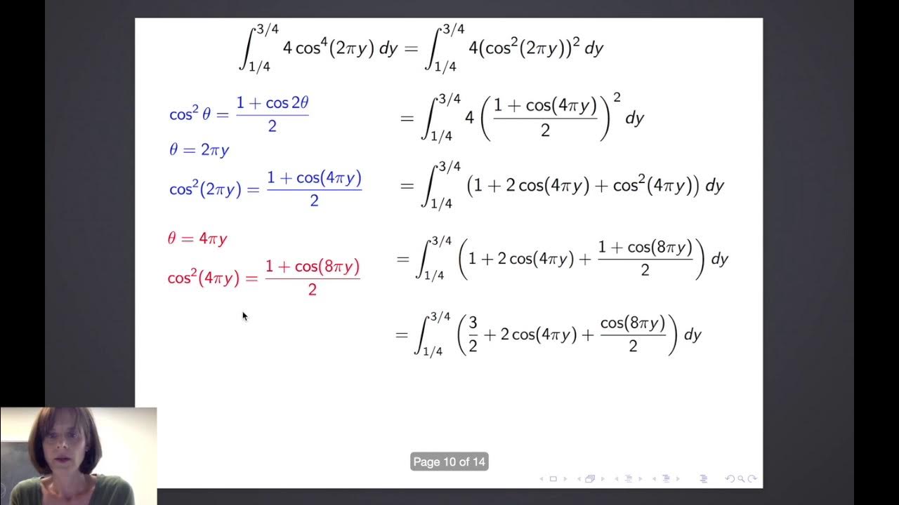 Trig Integrals with even powers of sine and cosine - YouTube