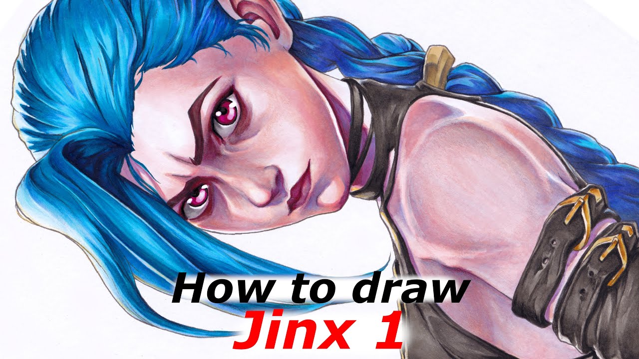How to draw Jinx | Arcane | Step by step Tutorial Part 1 - YouTube