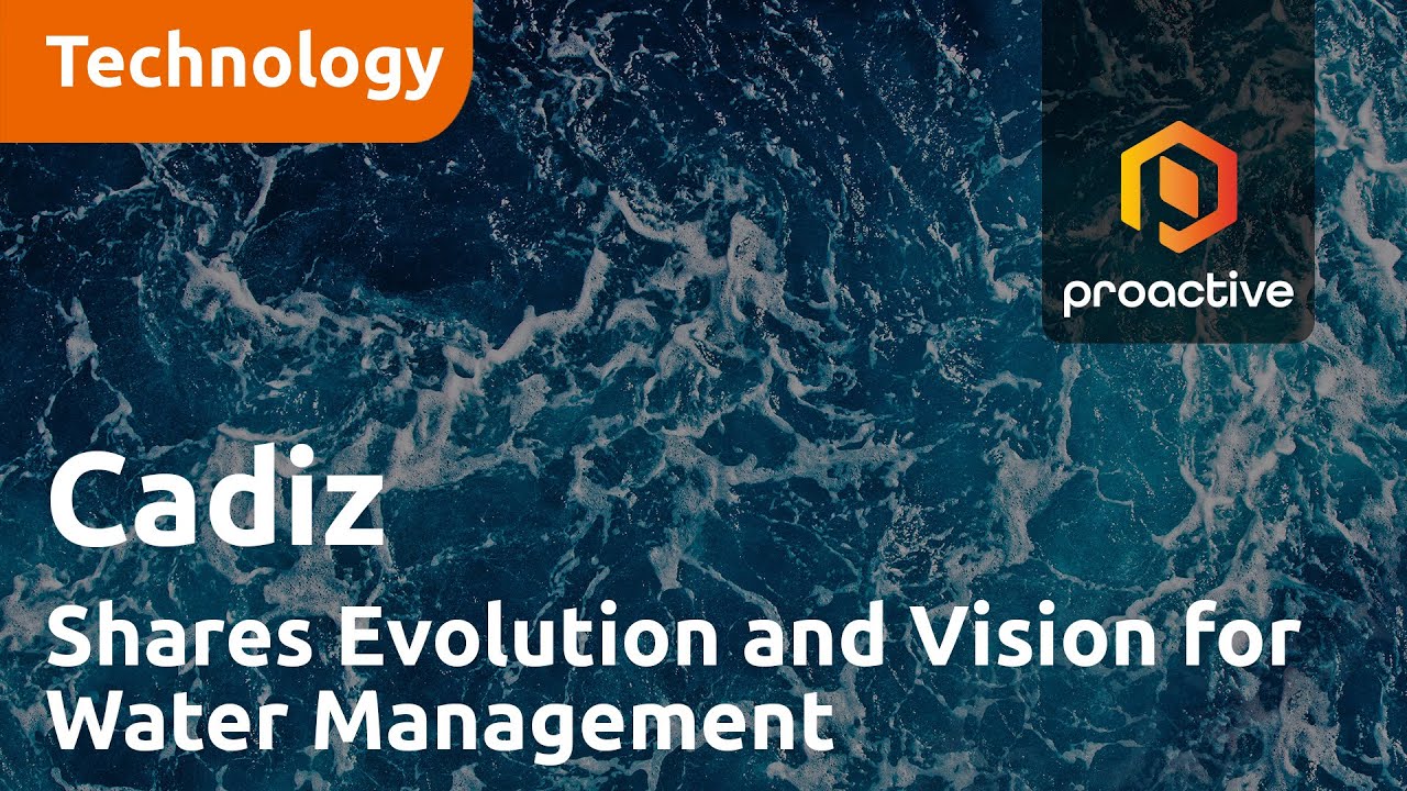Cadiz Inc. CEO Susan Kennedy Shares Evolution and Vision for Water Management Strategies - YouTube