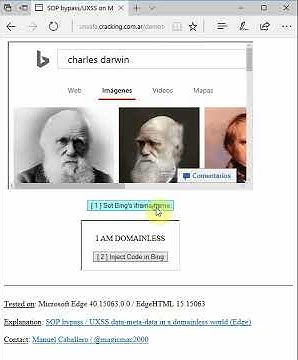 Edge SOP bypass/UXSS using an iframe data-meta-data - YouTube