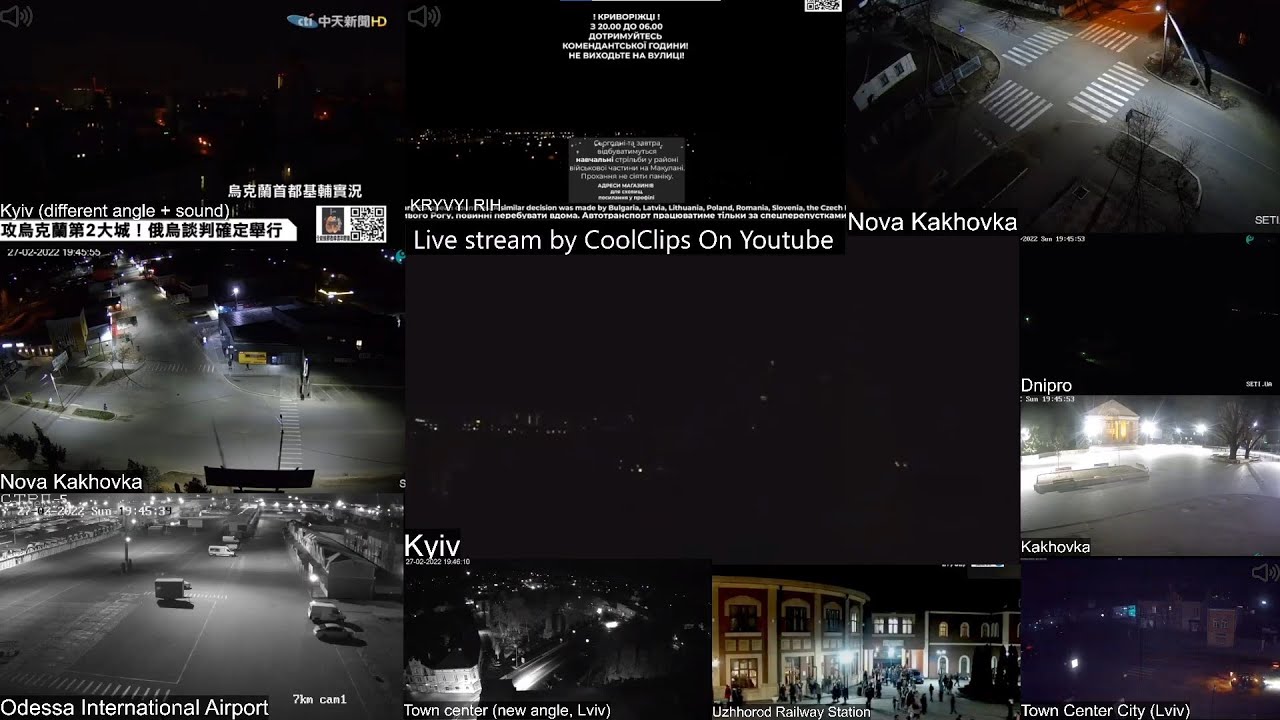 LIVE - CCTV Cameras Kyiv, Ukraine During Russian Invasion - YouTube