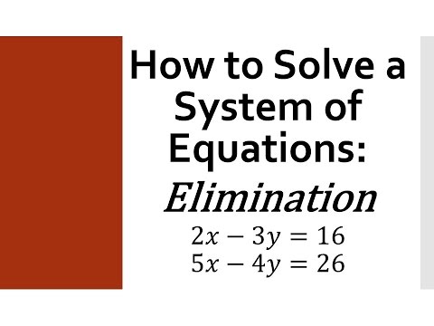 How to Solve a System of Equations: Elimination by Addition - YouTube