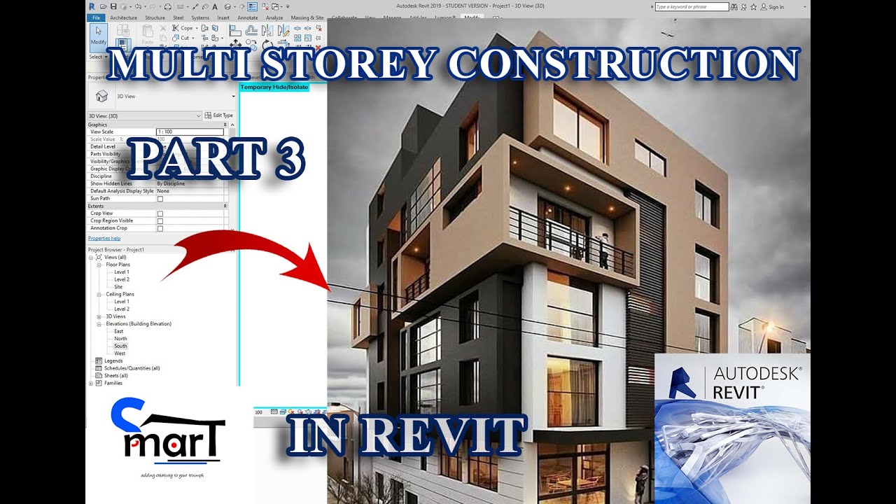 PART 3 - HOW TO DESIGN FULL MULTI STOREY PROJECT IN REVIT.... # ...