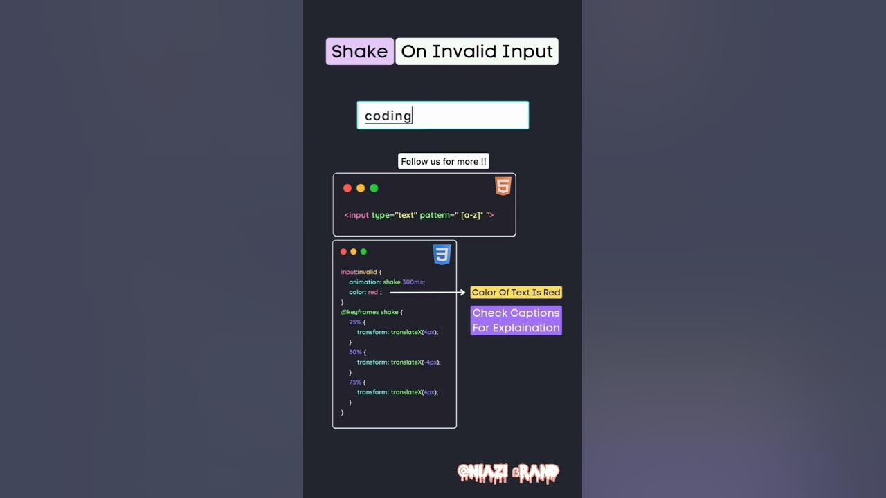 Shake On Invalid Input Youtube