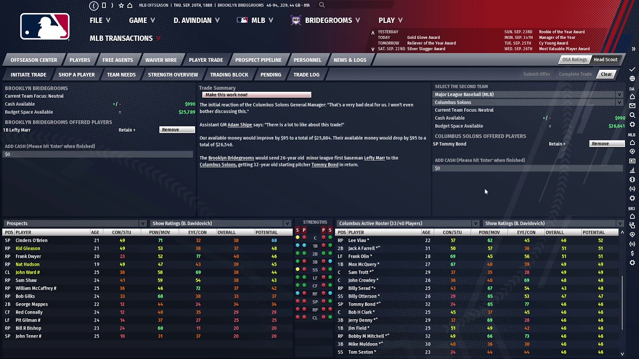 Let's Play OOTP 21: A Tour through History #12: A Tale of Two Ed(die)s ...