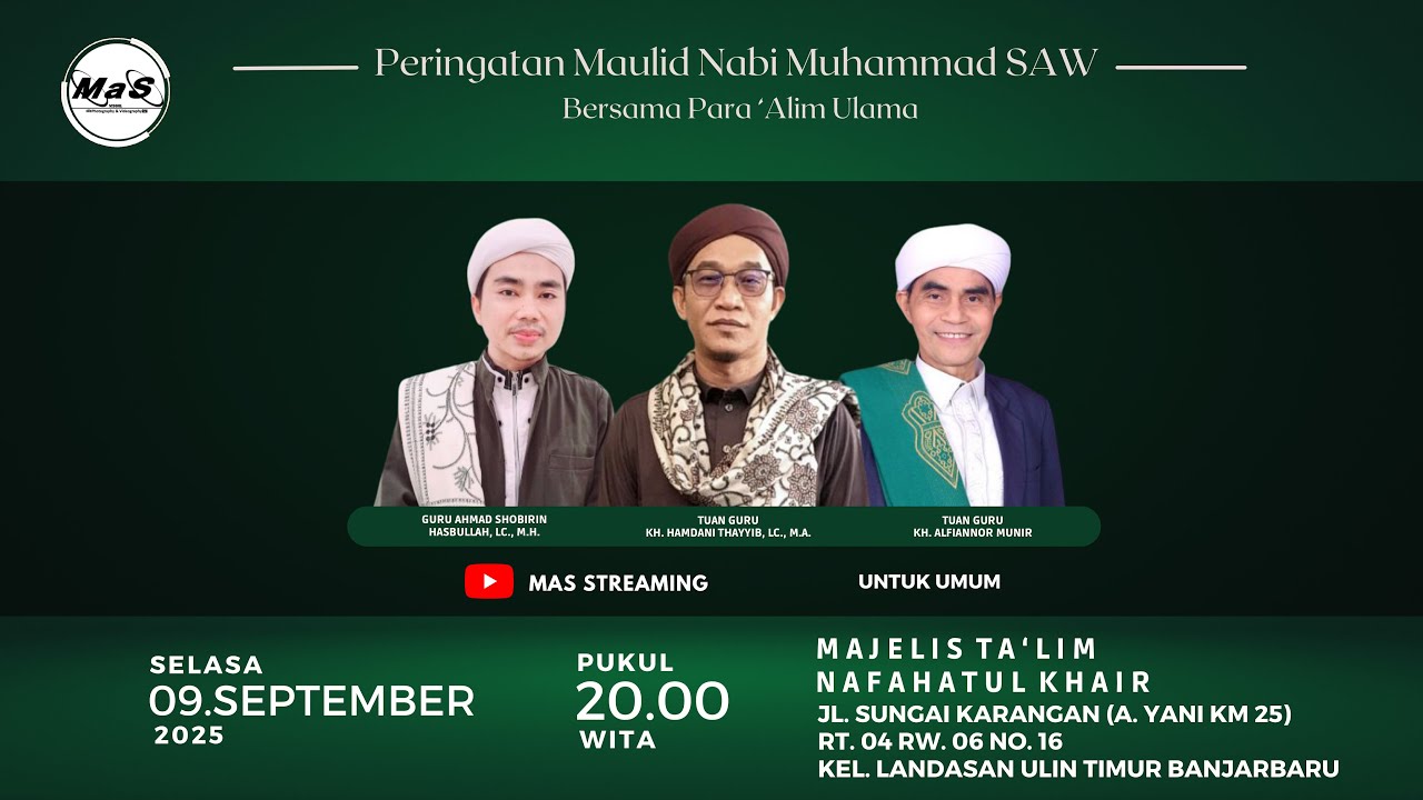 LIVE | Maulid Nabi Muhammad SAW Bersama Para Alim Ulama | Majelis ...