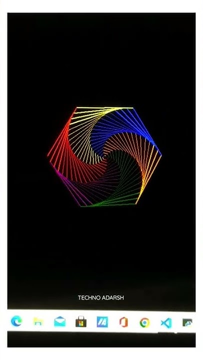 Python turtle graphic || Rainbow 🌈 Benzene 😍#shorts #short - YouTube