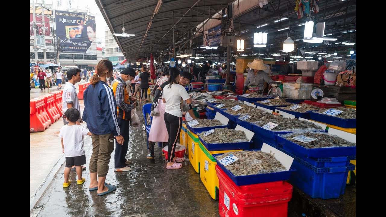 [4K] Exploring finest seafood market inside Pak Nam Market - YouTube