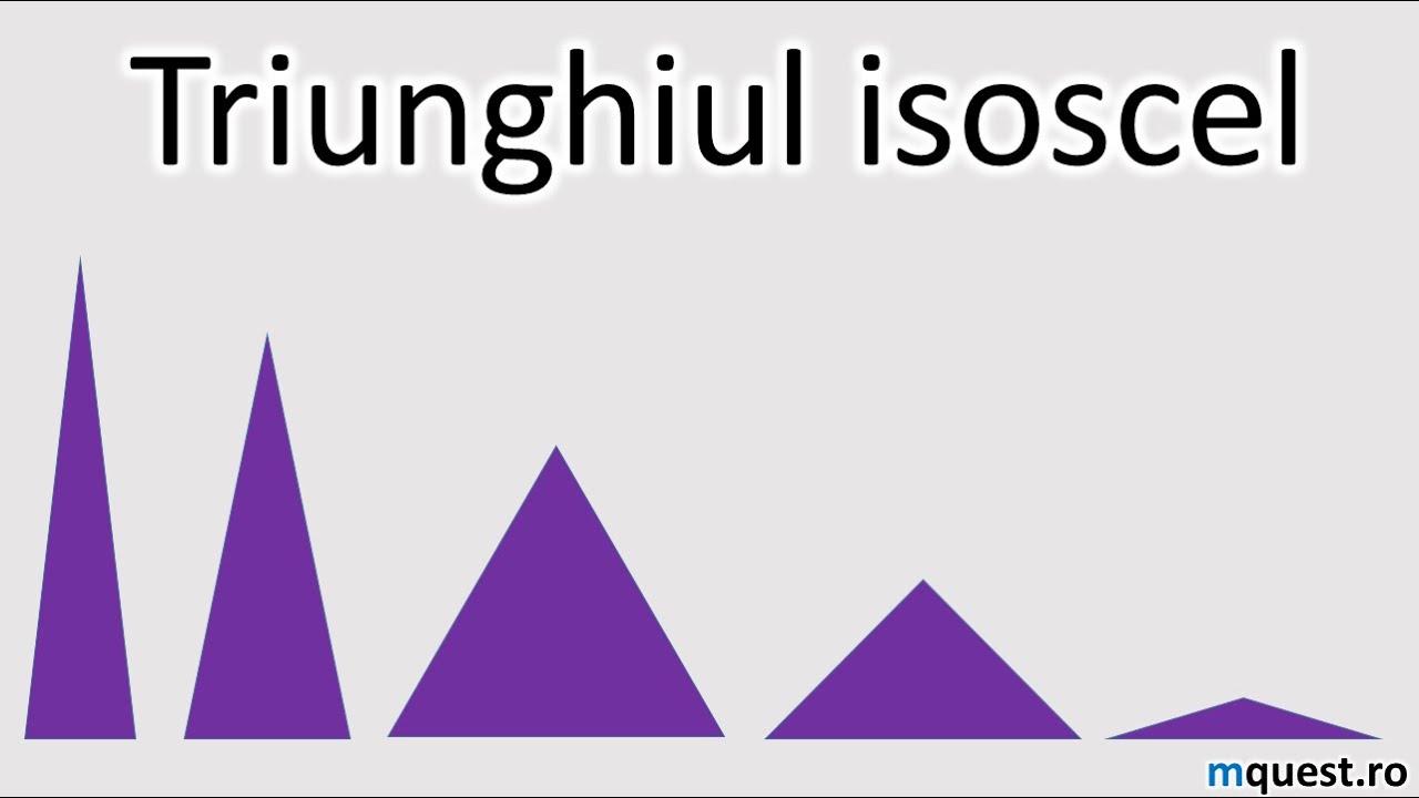 Triunghiul isoscel, clasa a VI-a - YouTube