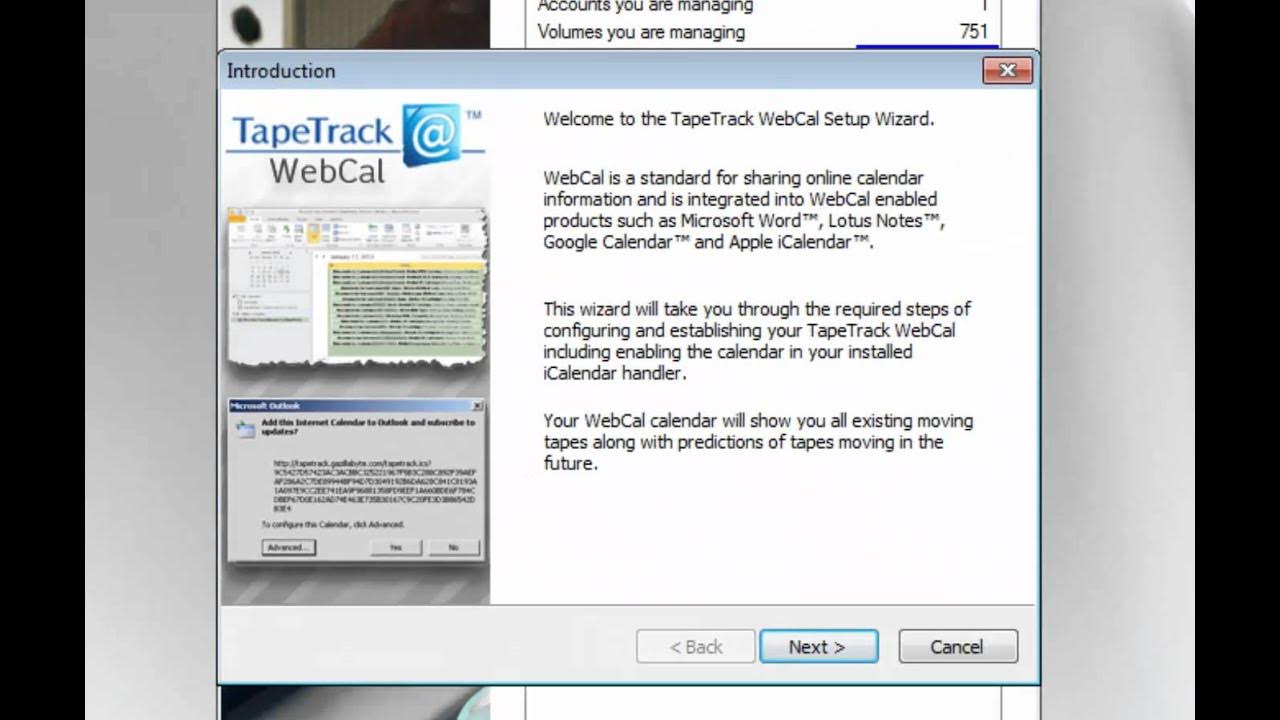 TapeTrack Lite: Welcome Screen and iCalendar (Part 2 of 4) (Tutorial) - YouTube