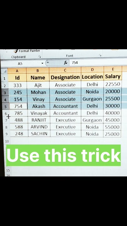 How to Insert a blank row after every row in excel #shorts #exceltips #exceltutorial #2022 - YouTube