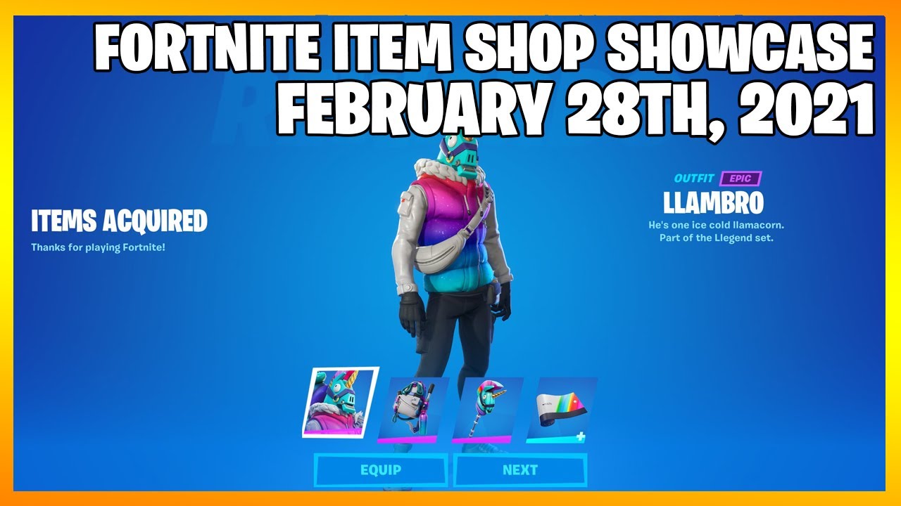 Fortnite Item Shop *NEW* LLAMBRO SET! [February 28th, 2021] (Fortnite ...