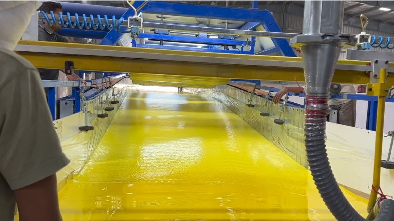 A Factory Making Super Soft Mattresses, Just Like Cakes! - YouTube
