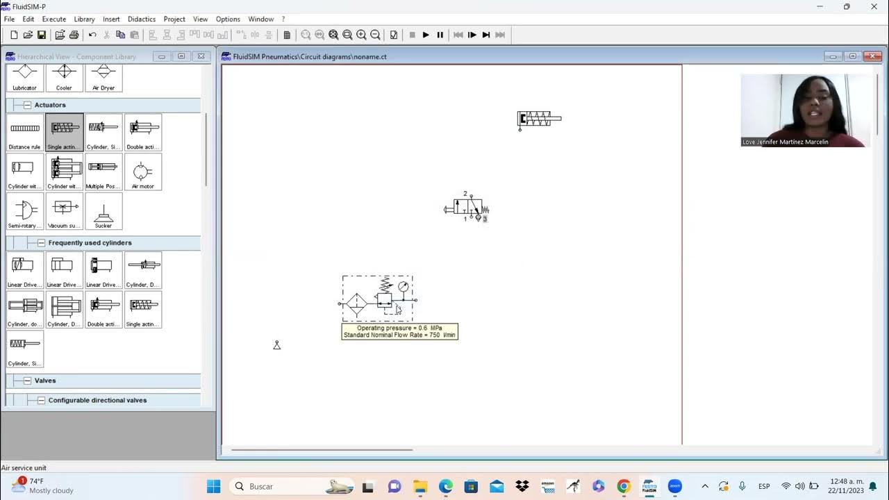 Mando directo cilindro de simple efecto - YouTube