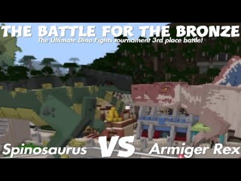 DINO FIGHTS The Battle for the Bronze! Spinosaurus VS Armiger Rex ...