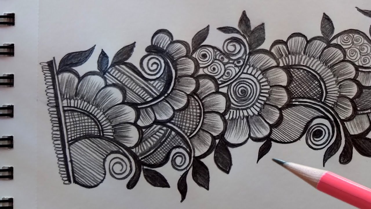 Easy Mehndi Design Step by Step for Beginners | New Pencil Mehndi ...