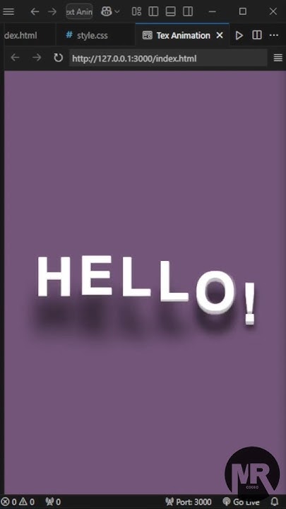 Hello! Text Animation Using HTML & CSS - Easy Tutorial - YouTube